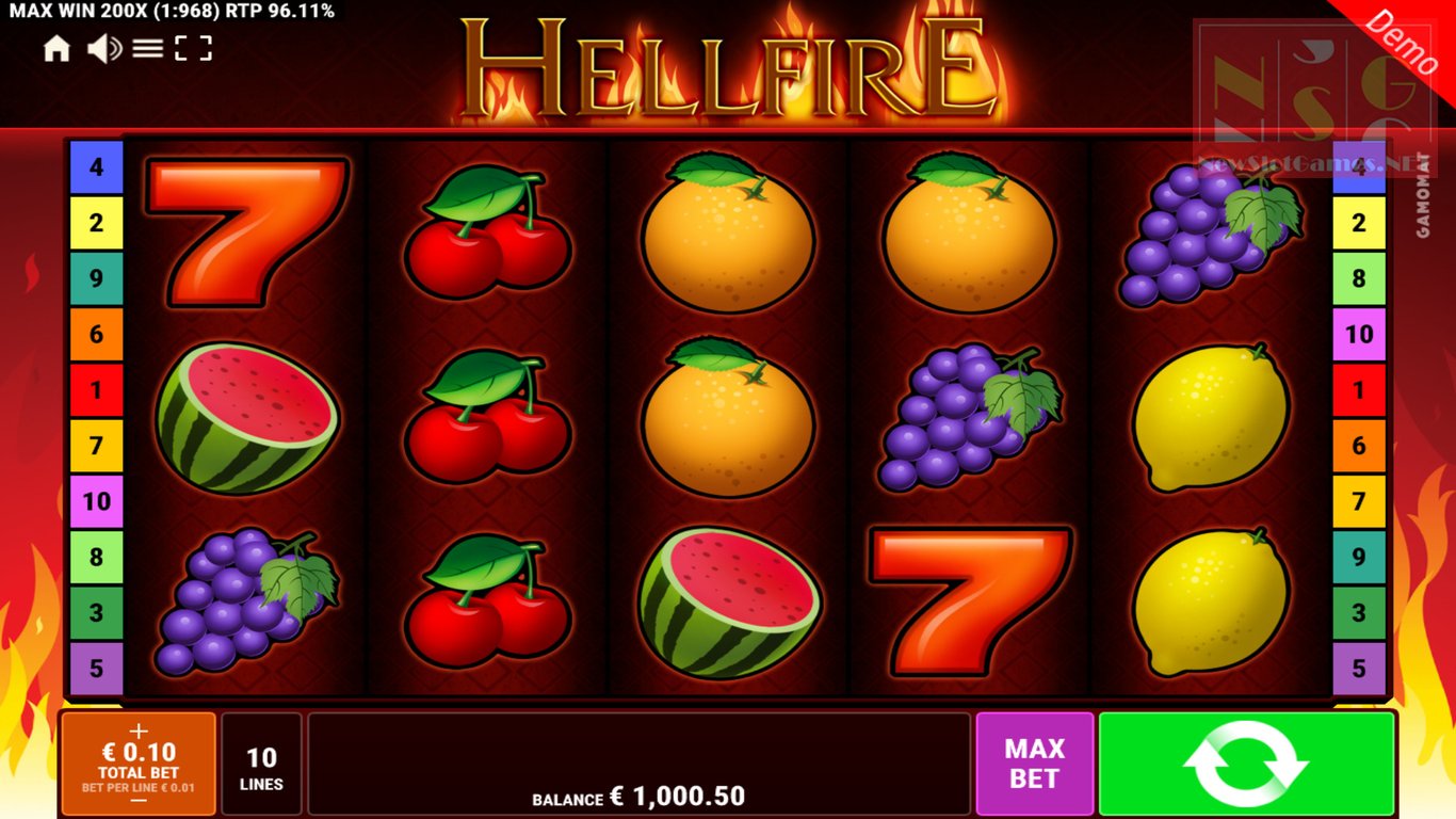 Hellfire Slot Review & Demo by Gamomat - Play Free Online