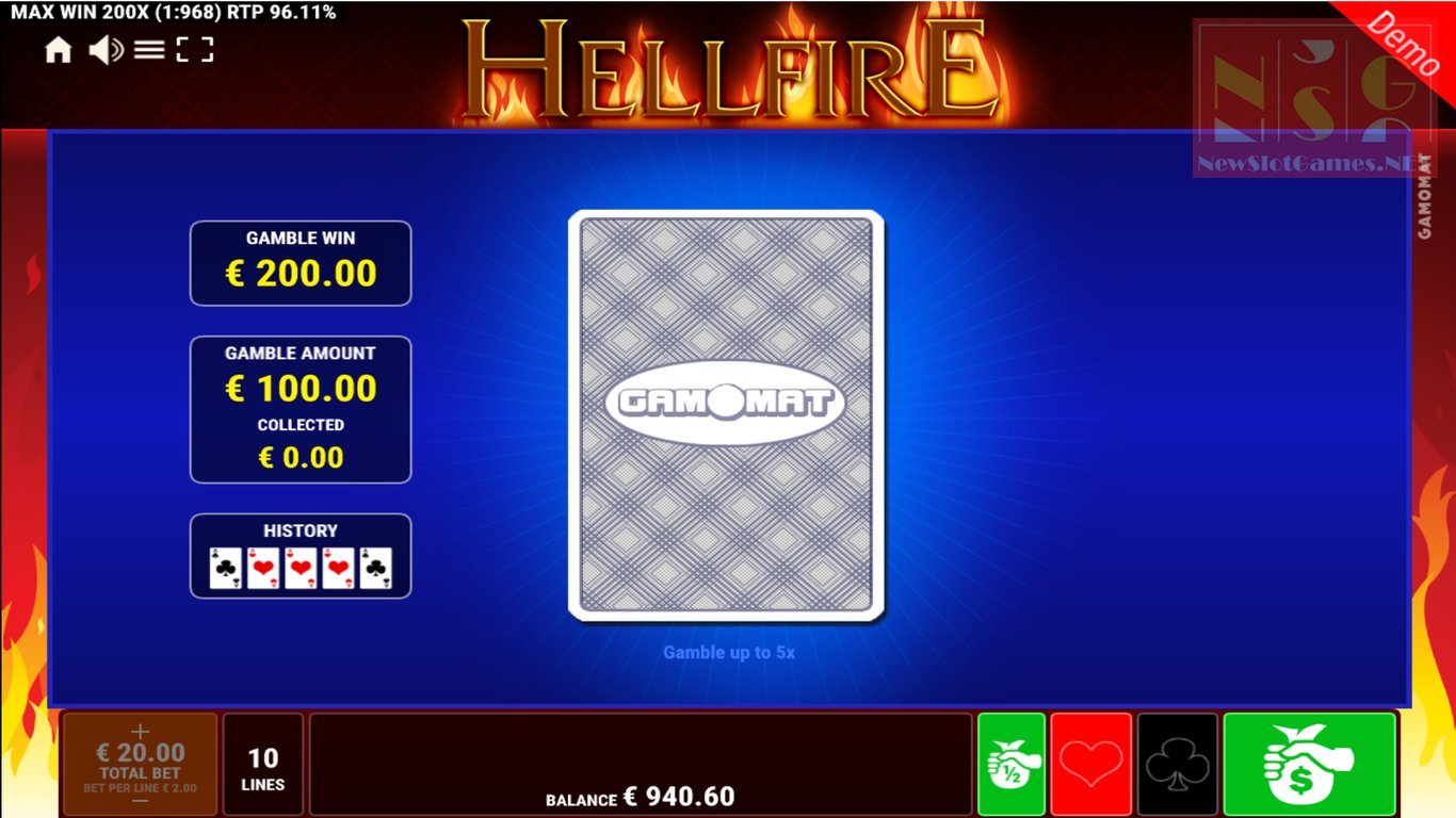 Hellfire Slot Review & Demo by Gamomat - Play Free Online