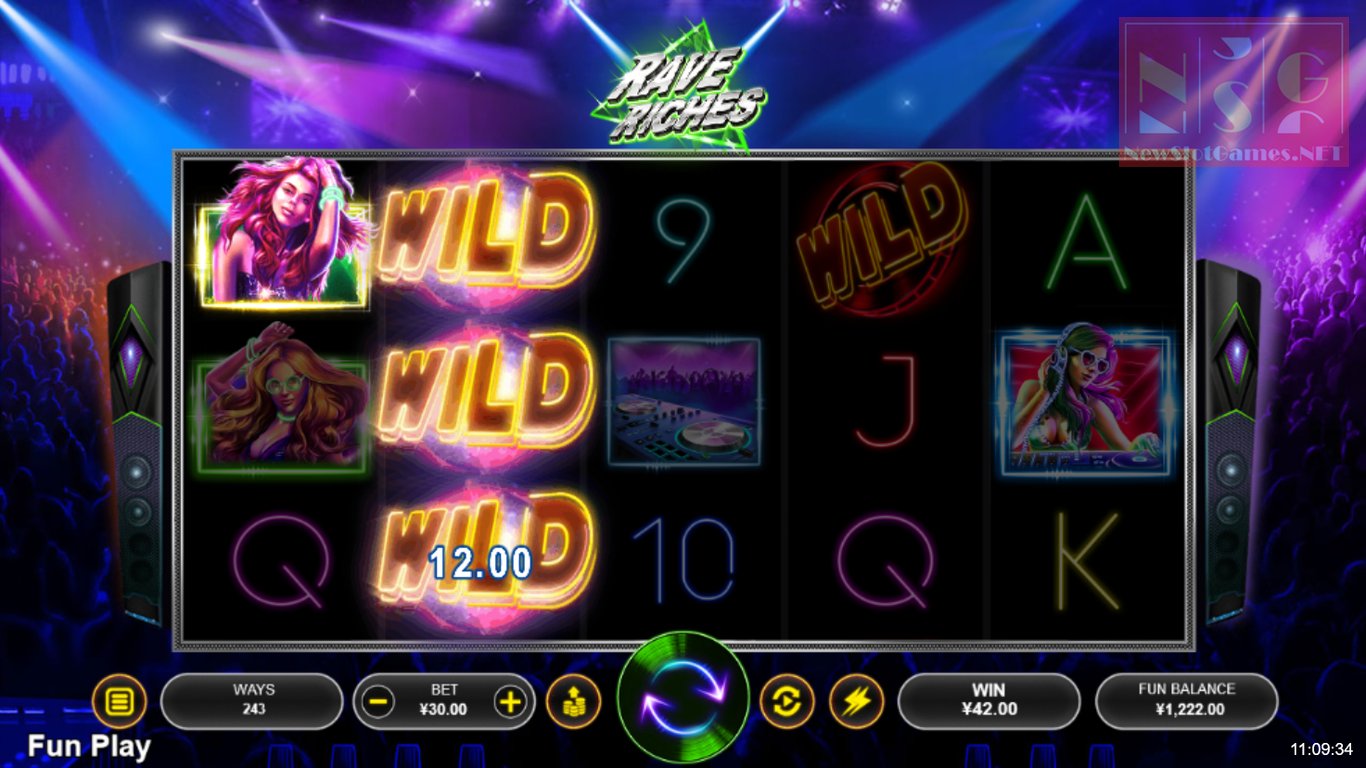 Rave Riches Slot Review & Demo by RTG - Play Free Online