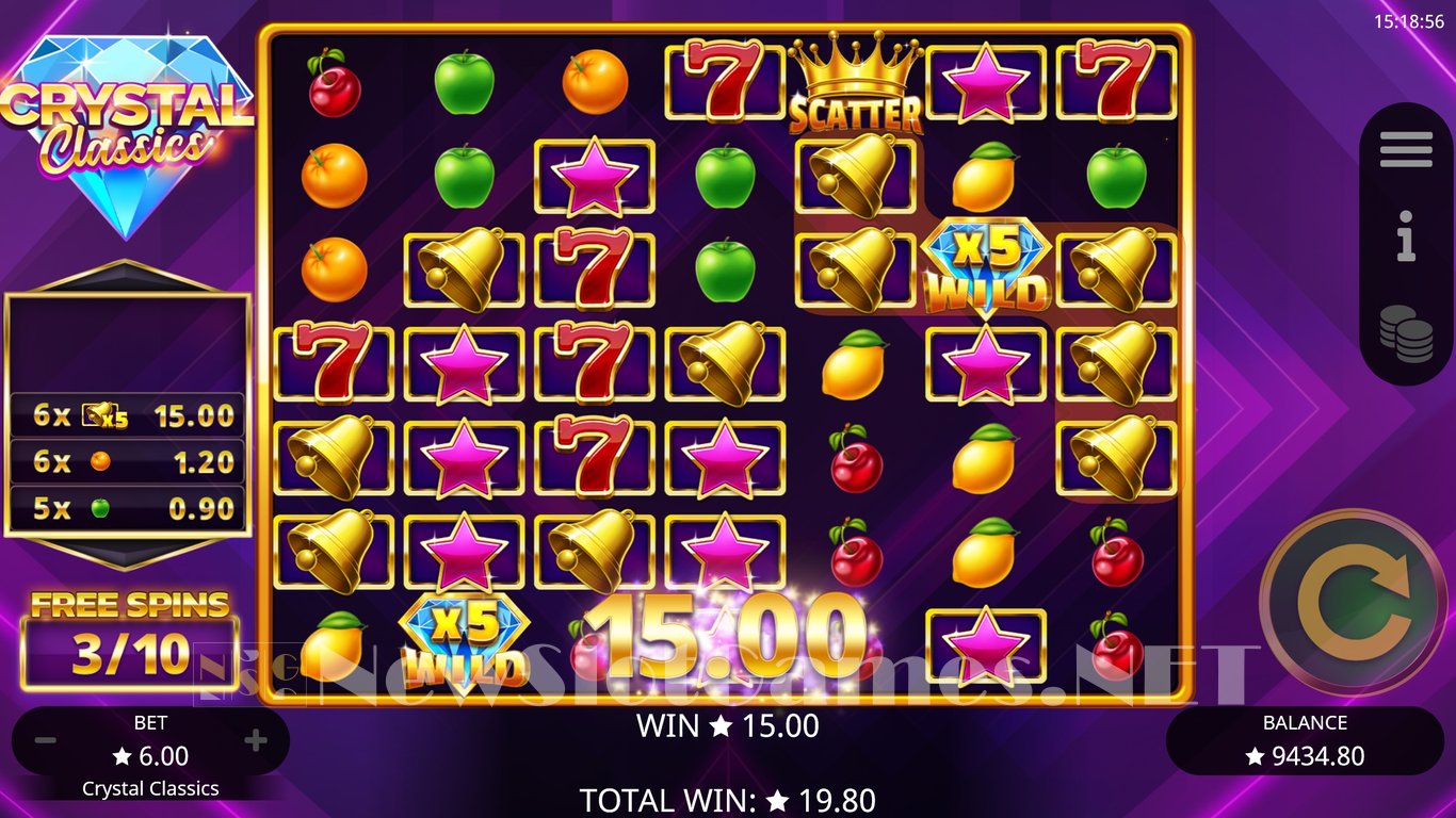 Crystal Classics Slot Review & Demo by Booming Games - Play Free Online