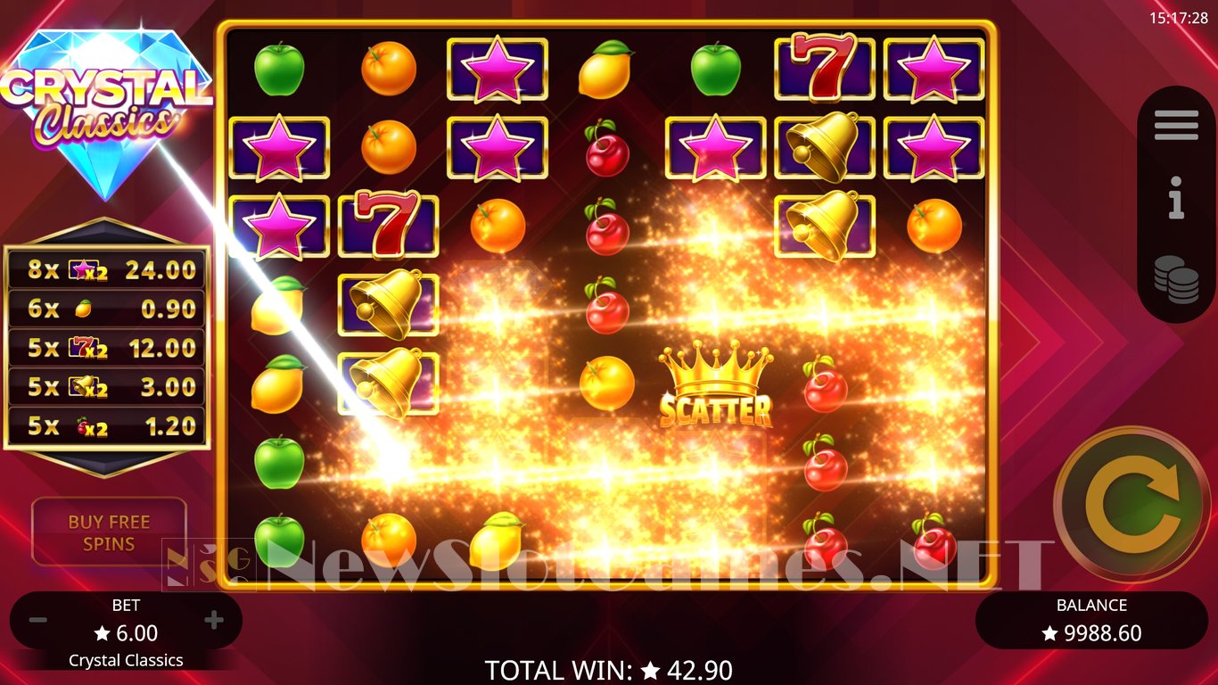 Crystal Classics Slot Review & Demo by Booming Games - Play Free Online