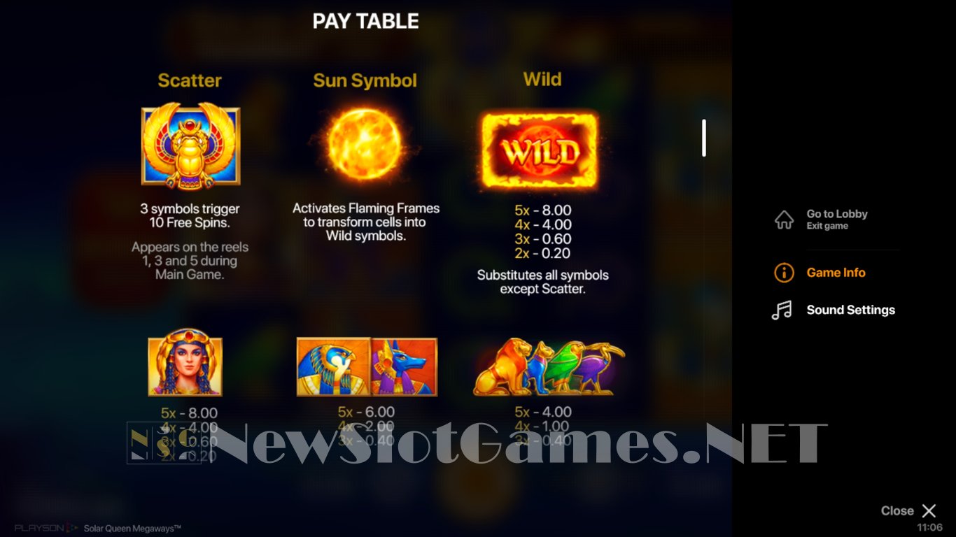 Solar Queen Megaways Slot Review & Demo by Playson - Play Free Online