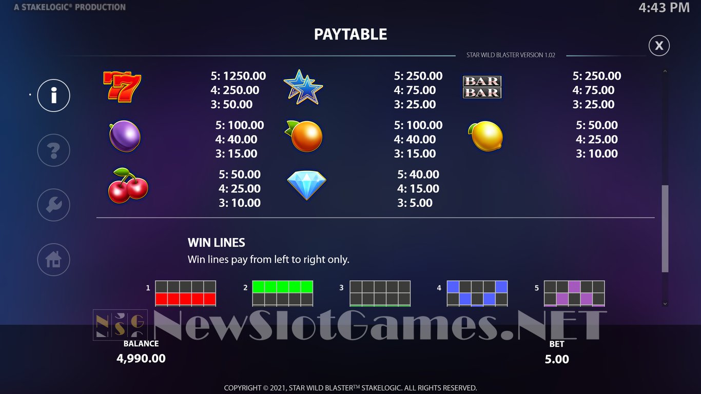 Star Wild Blaster Slot Review & Demo by Stakelogic - Play Free Online