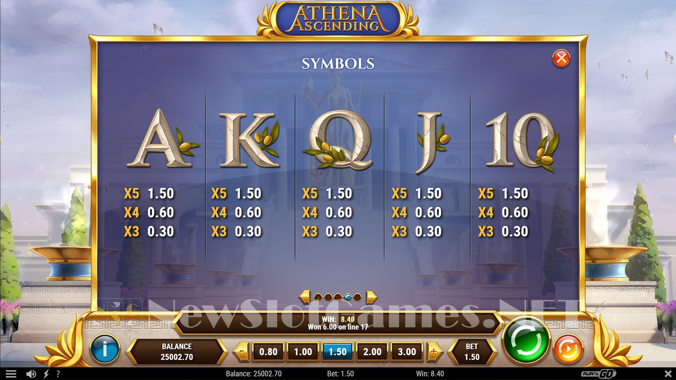 Athena Ascending Slot Review & Demo by Play'n GO - Play Free Online