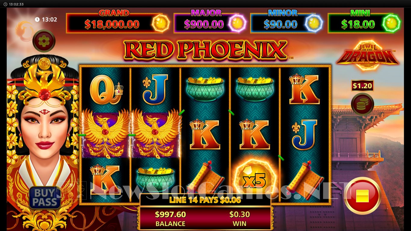 Jewel of the Dragon Red Phoenix Slot Review & Demo by Light & Wonder ...