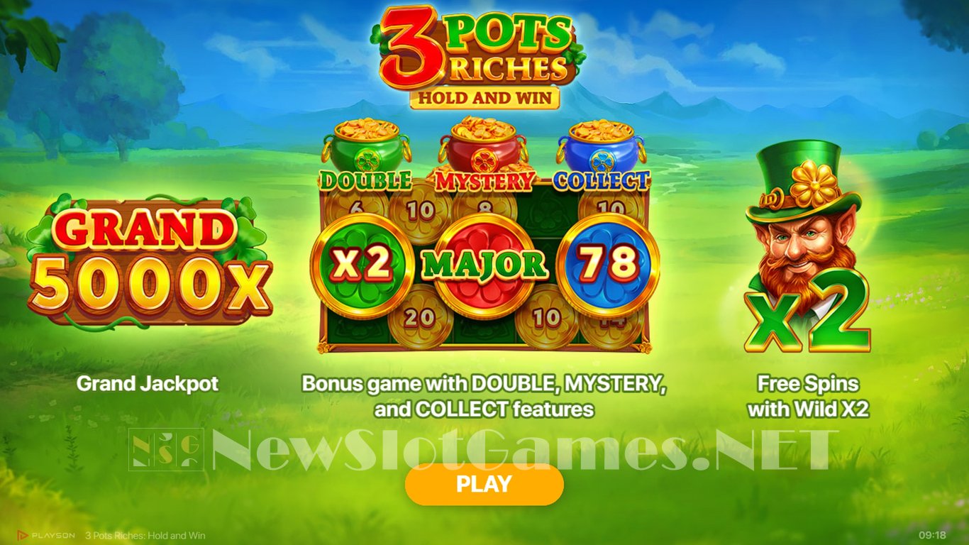 3 Pots Riches Hold and Win Slot Review & Demo by Playson - Play Free Online