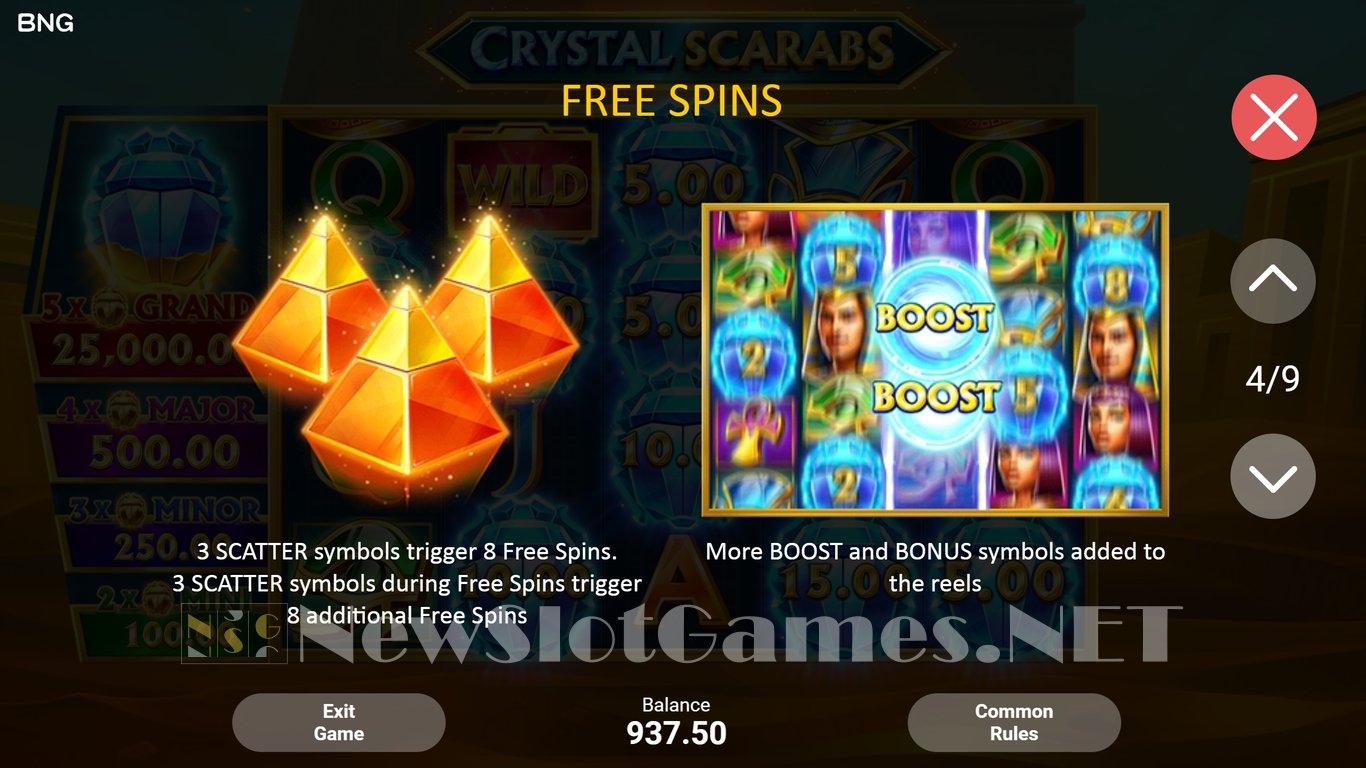 Crystal Scarabs Slot Review & Demo by Booongo (BNG) - Play Free Online