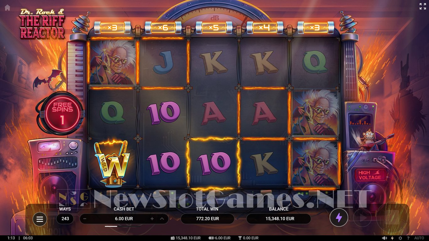 Dr. Rock & The Riff Reactor Slot Review & Demo by True Lab - Play Free ...