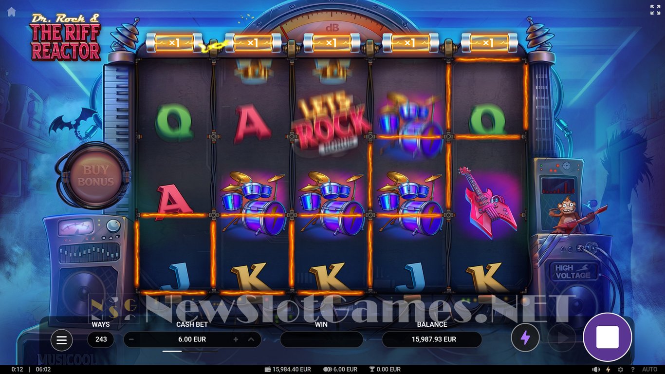 Dr. Rock & The Riff Reactor Slot Review & Demo by True Lab - Play Free ...