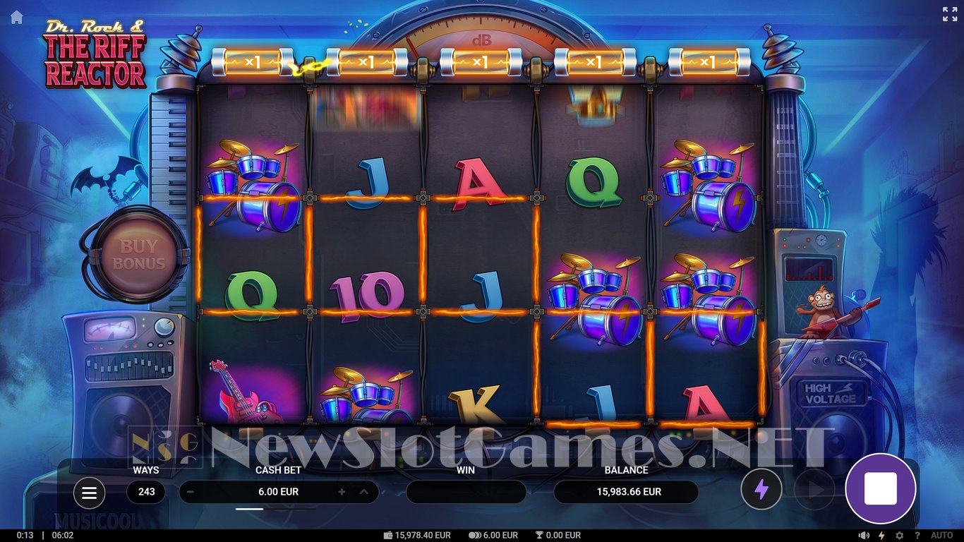 Dr. Rock & The Riff Reactor Slot Review & Demo by True Lab - Play Free ...