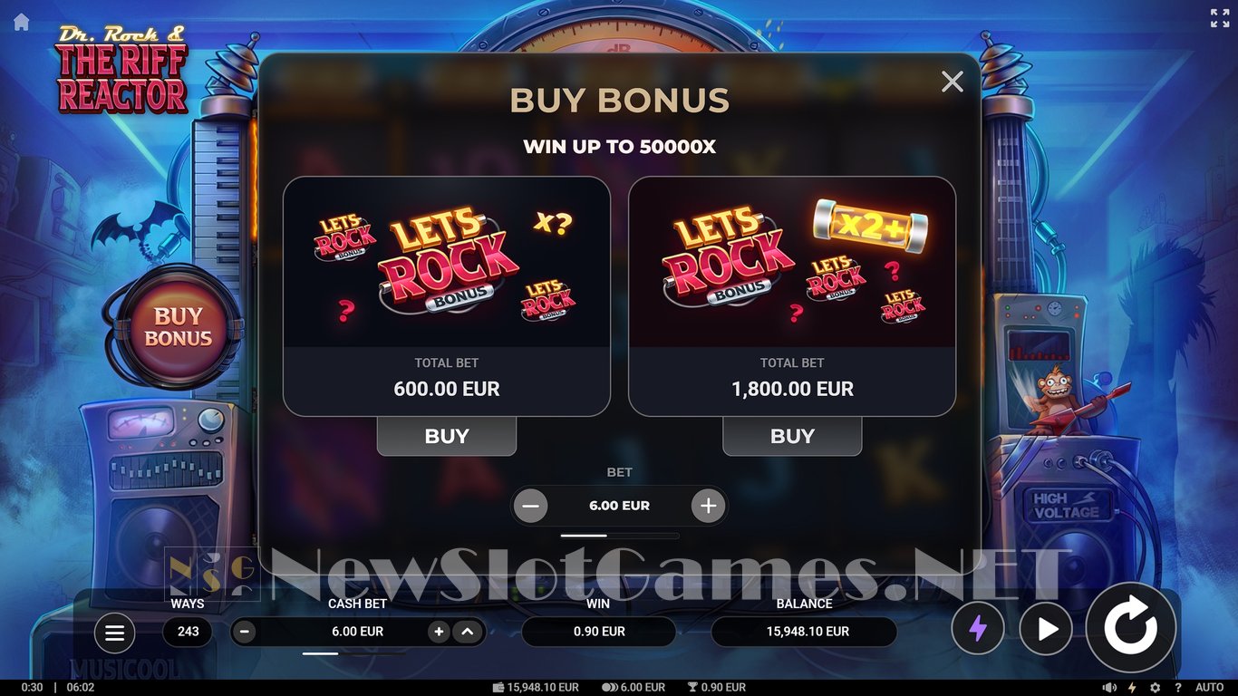 Dr. Rock & The Riff Reactor Slot Review & Demo by True Lab - Play Free ...