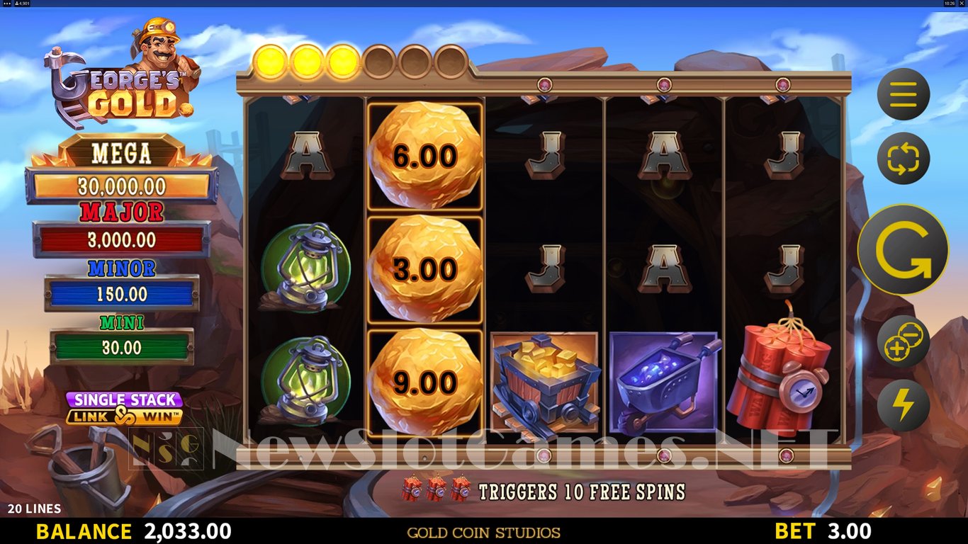Georges Gold Slot Review & Demo by Microgaming - Play Free Online