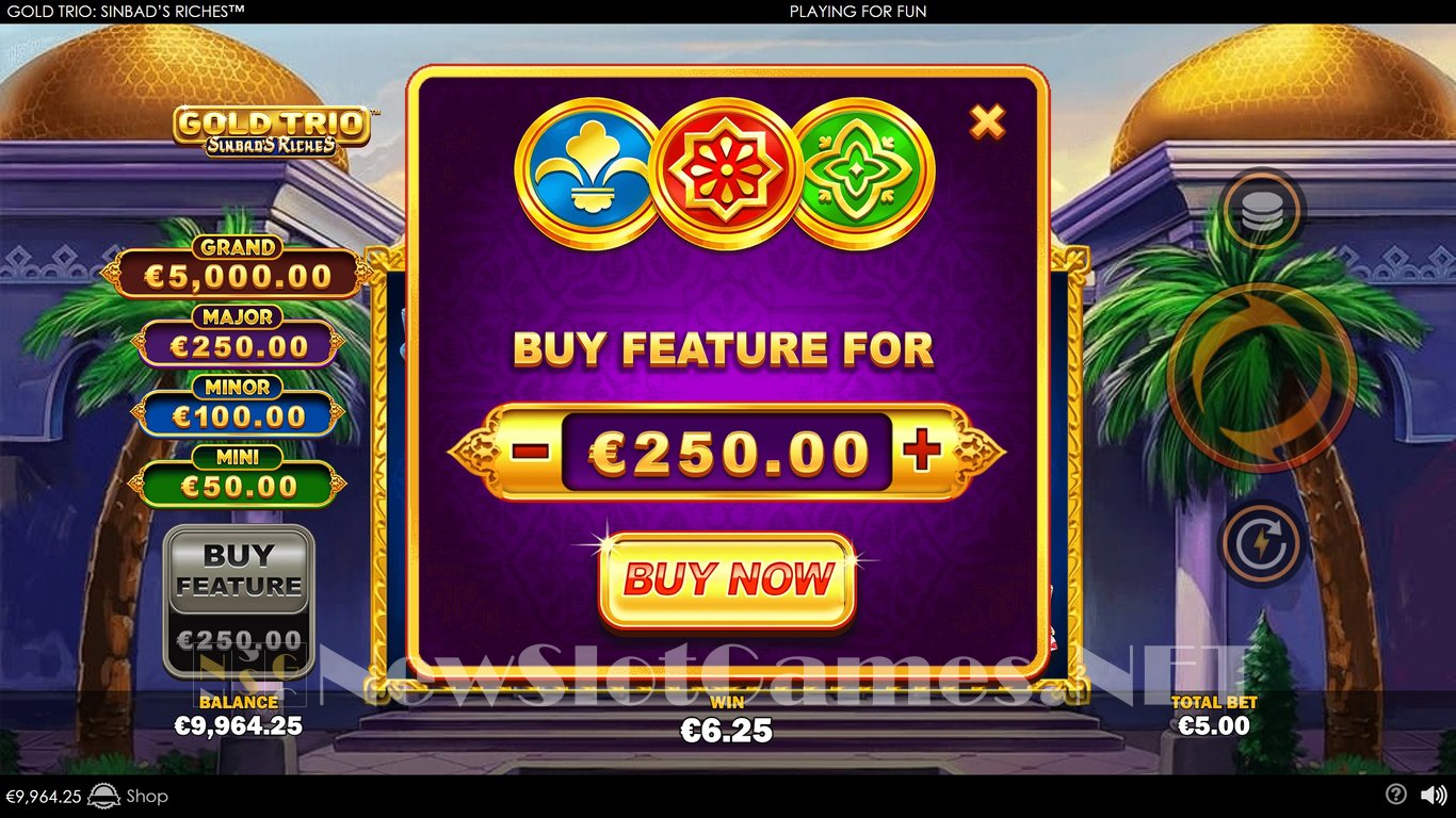 Gold Trio Sinbads Riches Slot Review & Demo by Playtech - Play Free Online