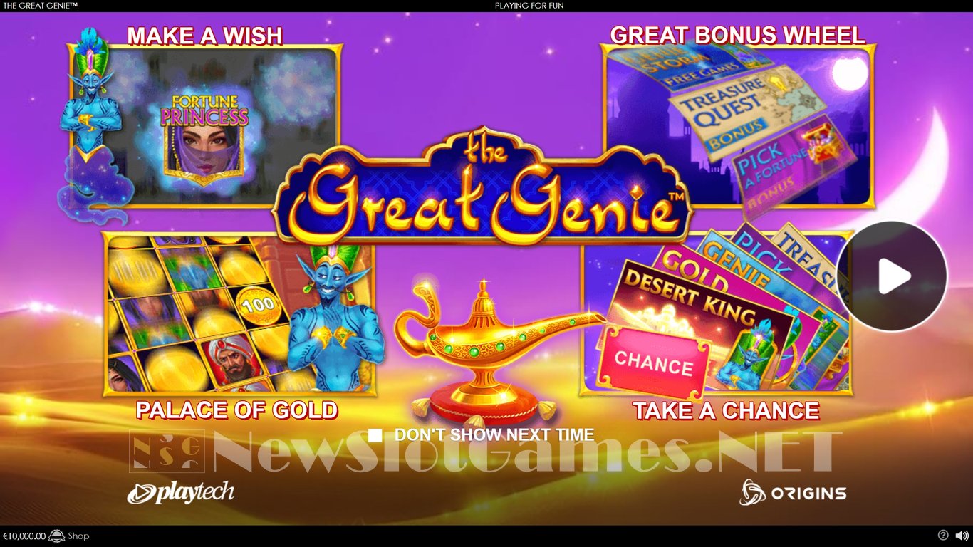 The Great Genie Slot Review & Demo by Playtech - Play Free Online