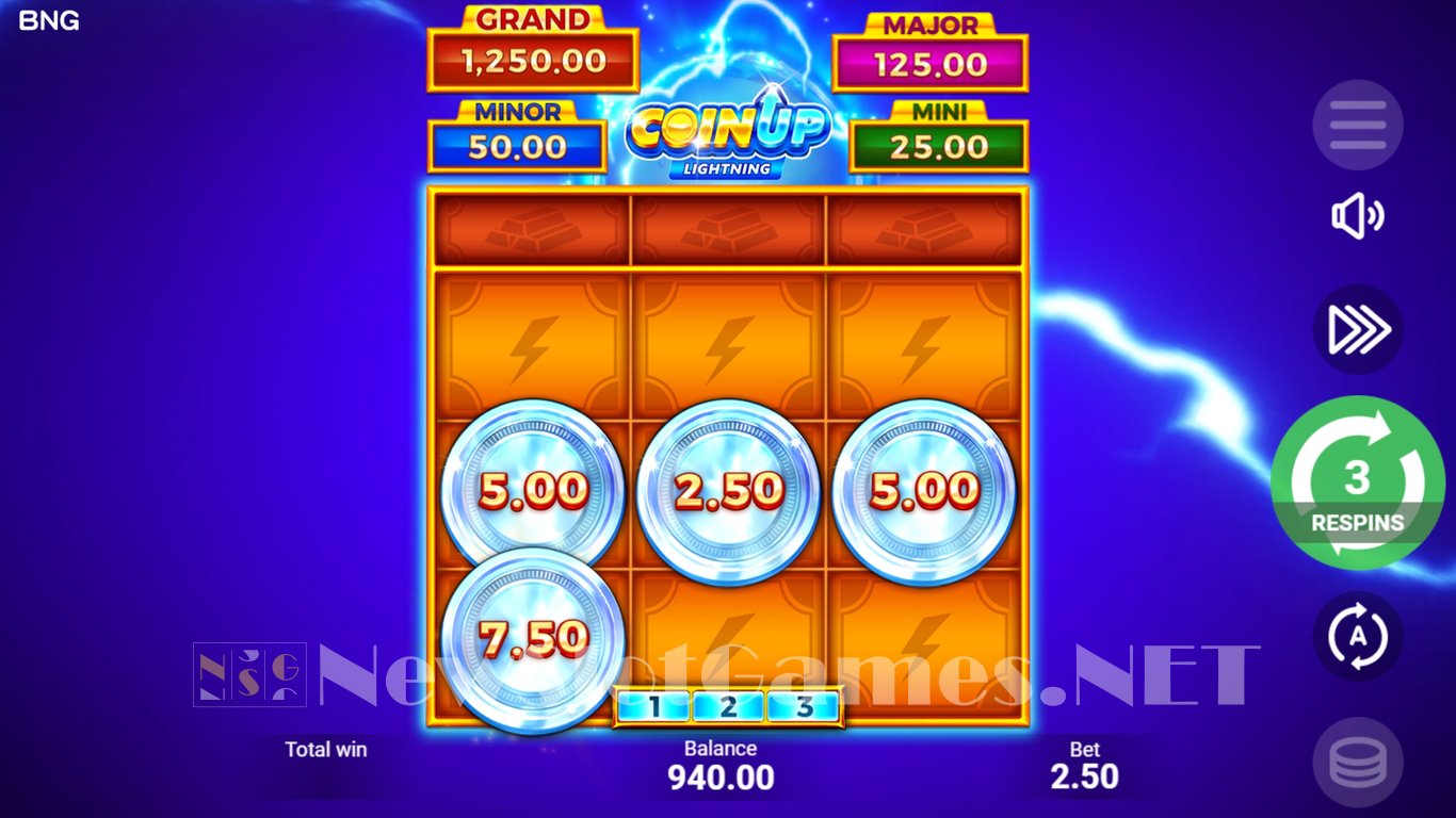 Coin UP Lightning Slot Review & Demo by Booongo (BNG) - Play Free Online