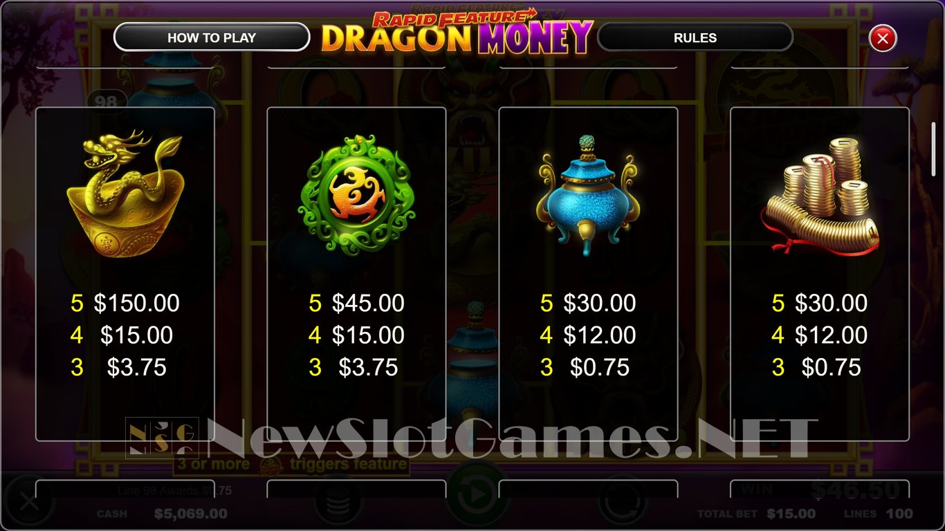 Dragon Money Rapid Feature Slot Review & Demo by Ainsworth - Play Free ...