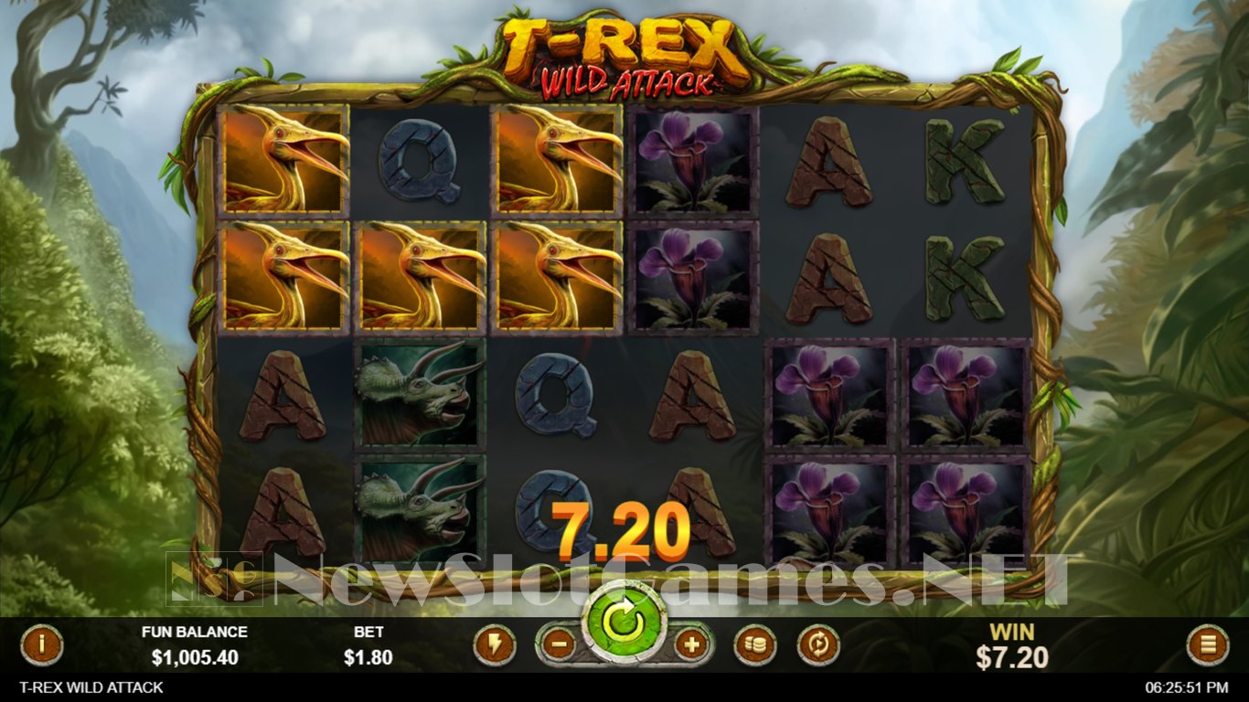 T-Rex Wild Attack Slot Review & Demo by RTG - Play Free Online