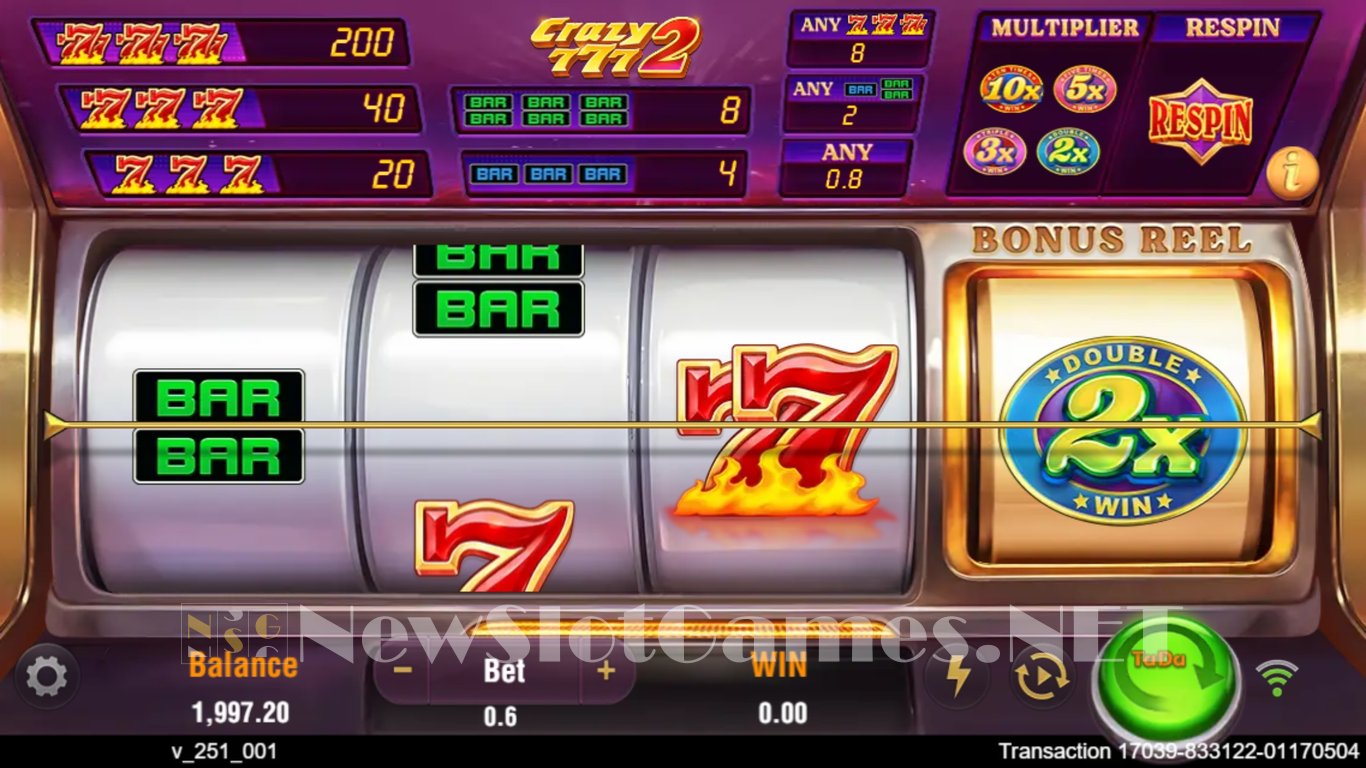 Crazy 777 2 Slot Review & Demo by TaDa Gaming - Play Free Online