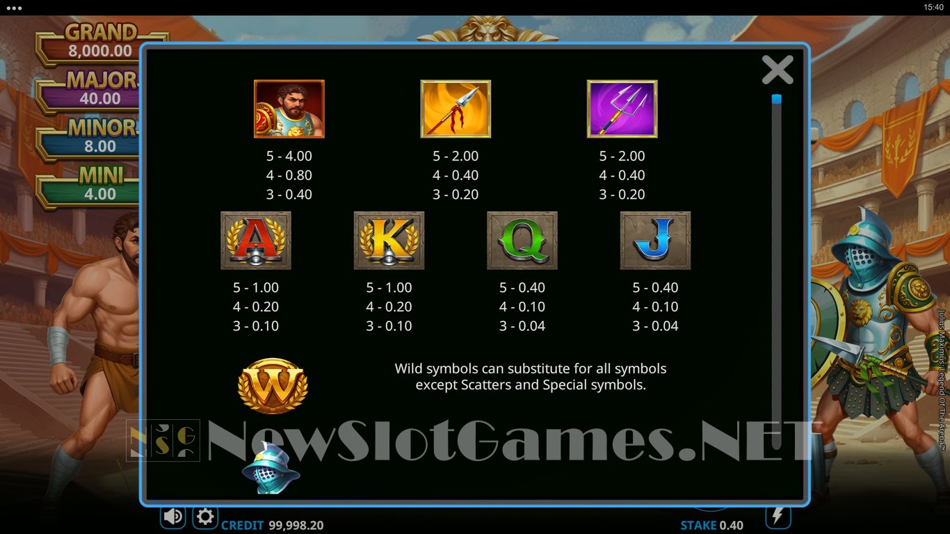 Julius Maximus Legend of the Arena Slot Review & Demo by Microgaming ...