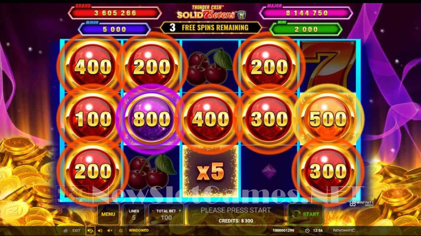 Thunder Cash Solid Sevens Slot Review & Demo by Greentube - Play Free ...