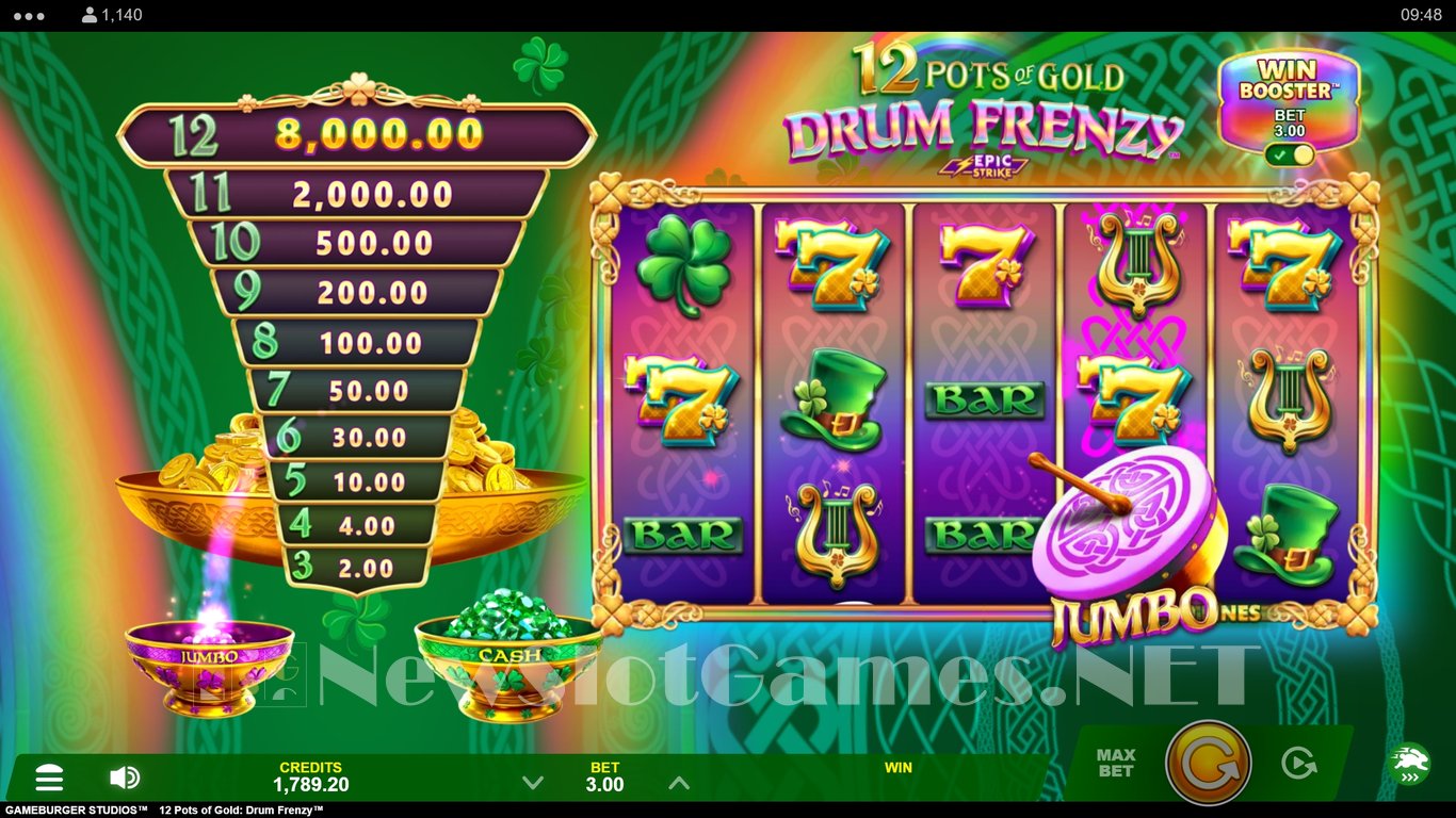 12 Pots of Gold Drum Frenzy Slot Review & Demo by Microgaming - Play ...