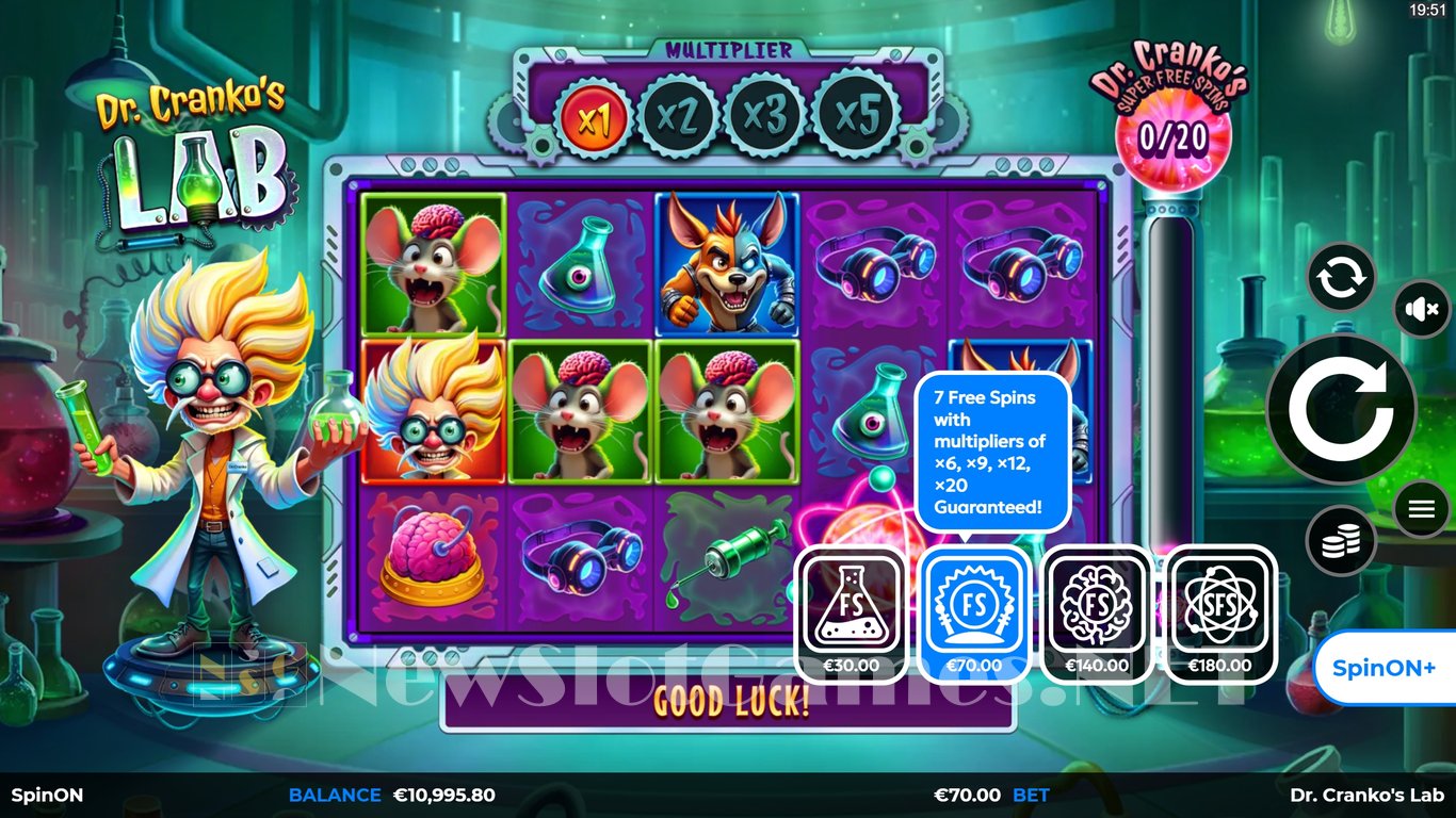 Dr. Crankos Lab Slot Review & Demo by Yggdrasil - Play Free Online
