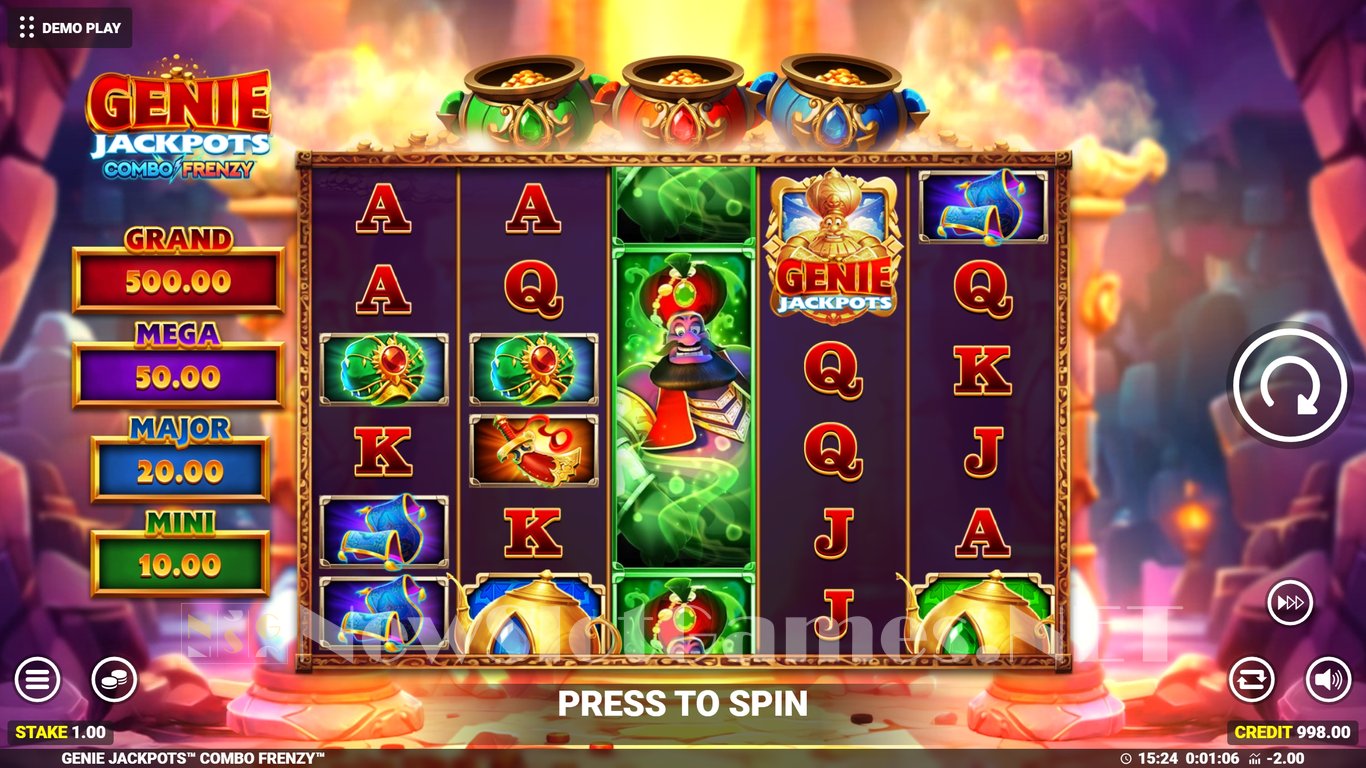 Genie Jackpots Combo Frenzy Slot Review & Demo by Blueprint Gaming ...