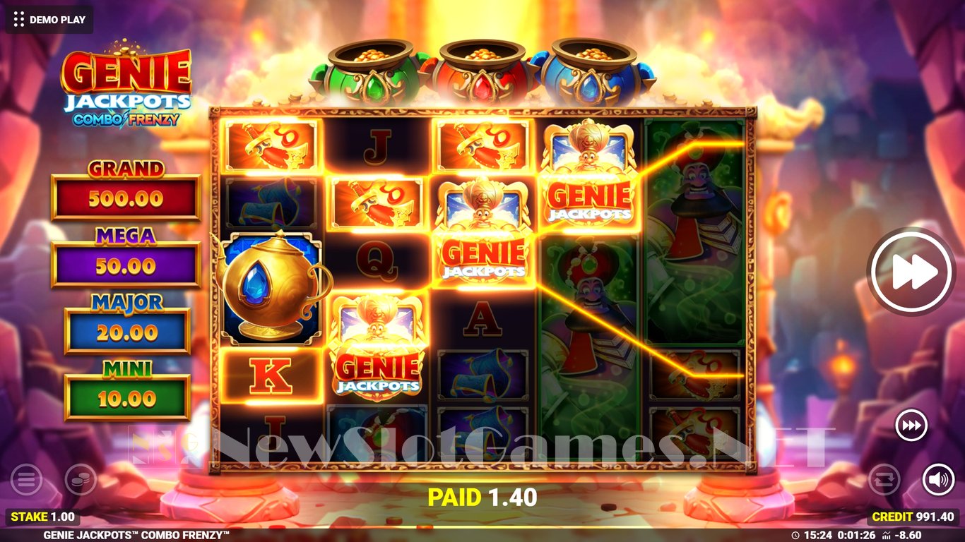Genie Jackpots Combo Frenzy Slot Review & Demo by Blueprint Gaming ...