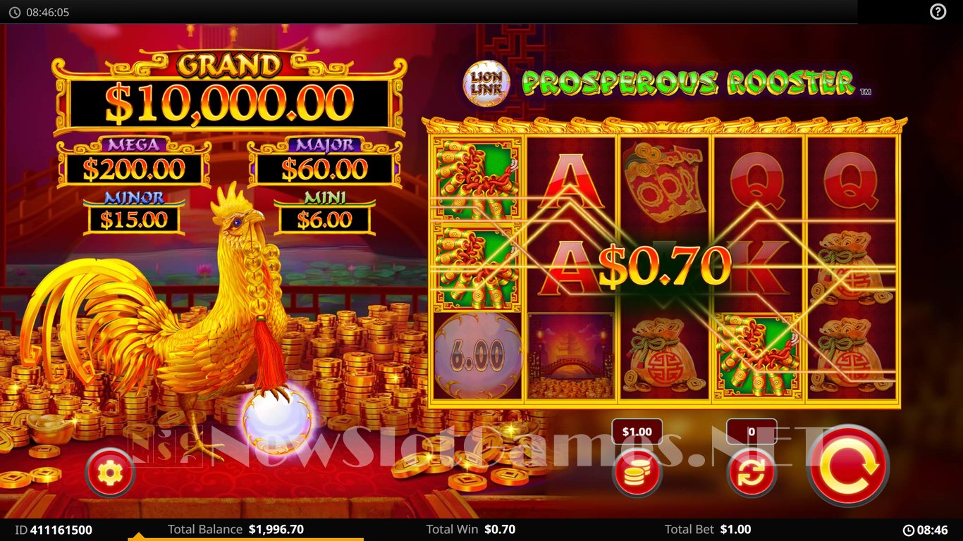 Lion Link Prosperous Rooster Slot Review & Demo by Light & Wonder ...