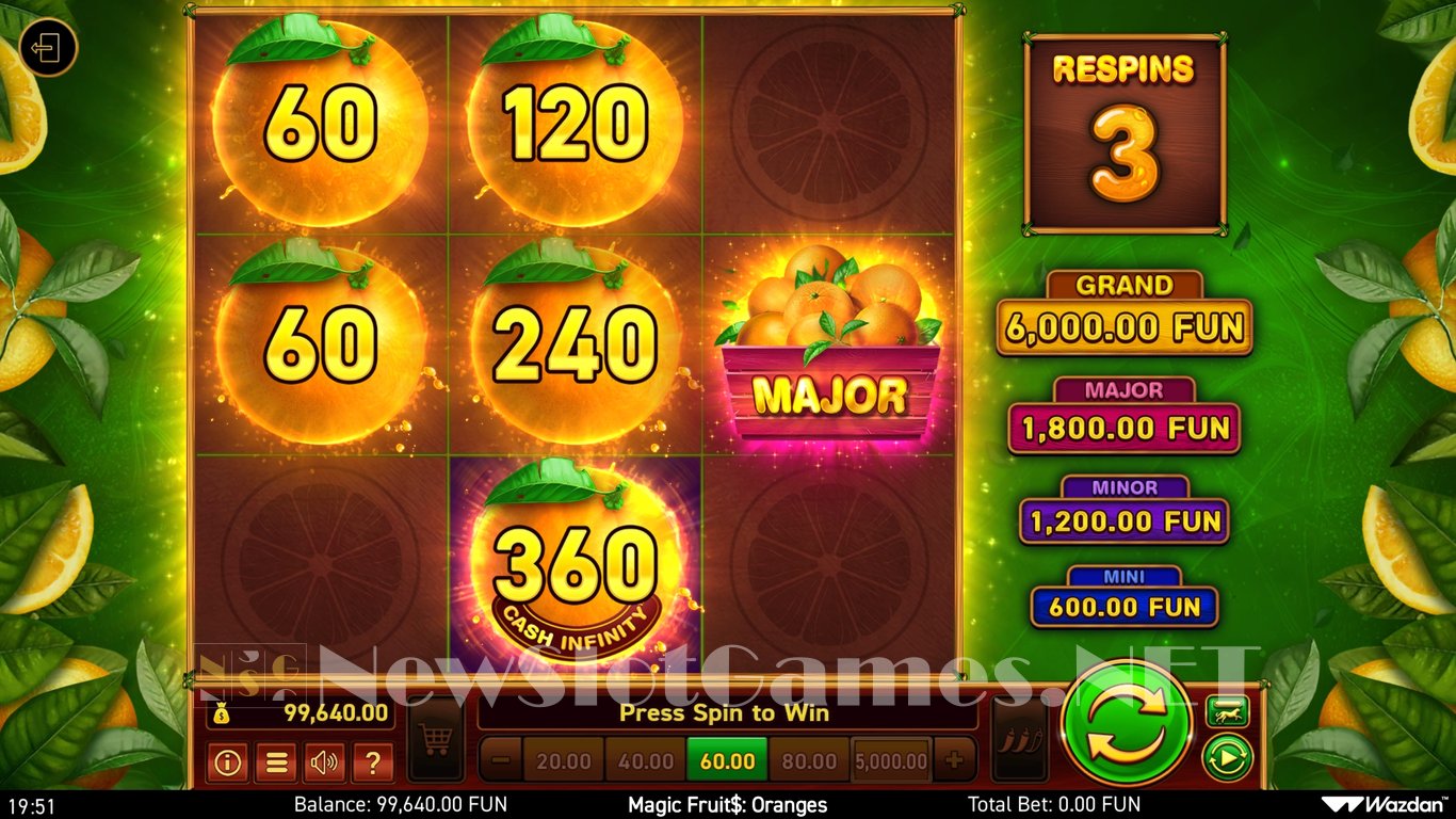 Magic Fruits Oranges Slot Review & Demo by Wazdan - Play Free Online